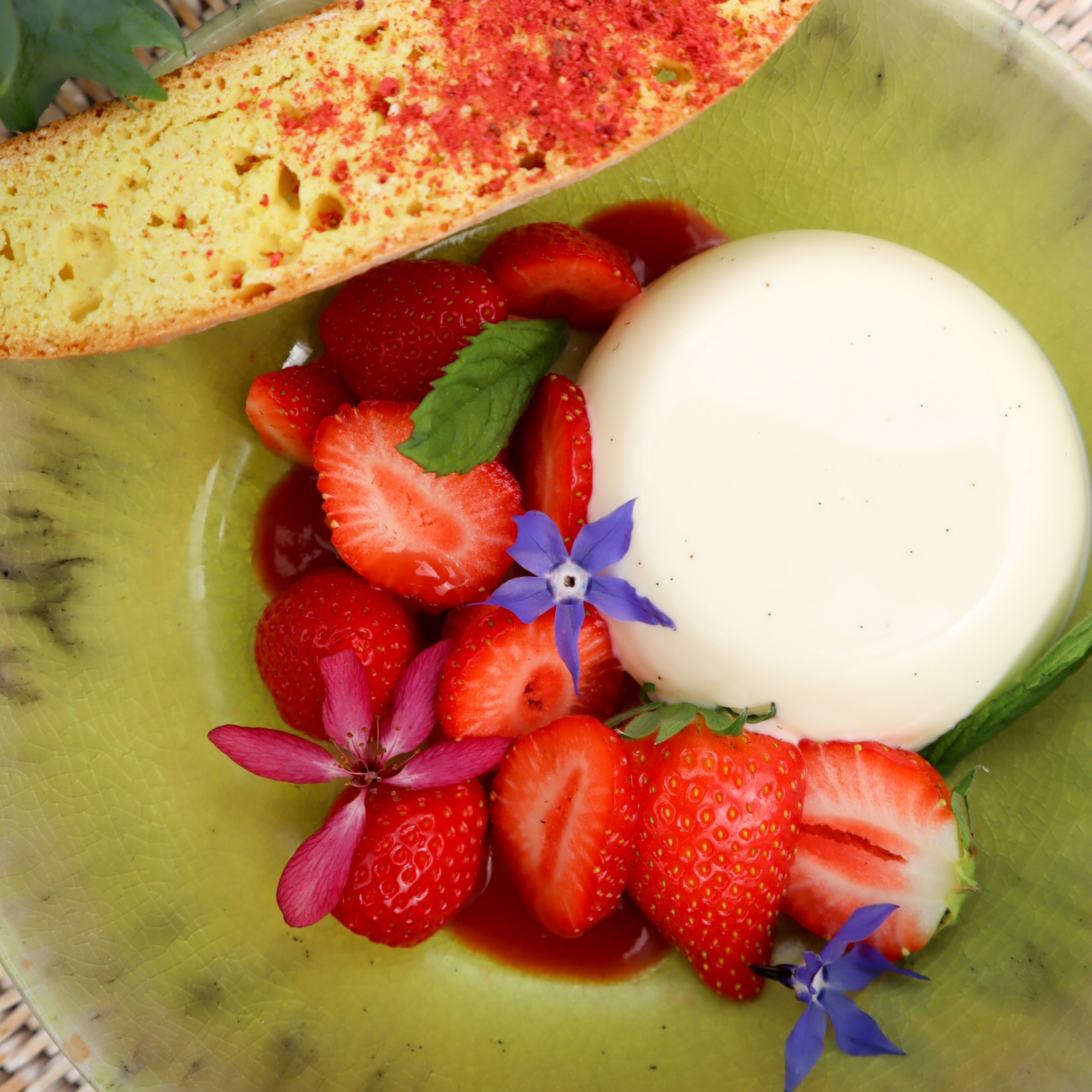 Panna Cotta & Strawberries